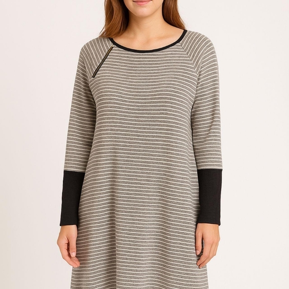 Potter's Pot | Dresses | Potters Pot Dress Womens Striped Sweater Knit ...